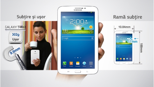 Tableta Samsung SM-T210 Galaxy Tab 3, 7.0 inch MultiTouch, Cortex A9 1 ...