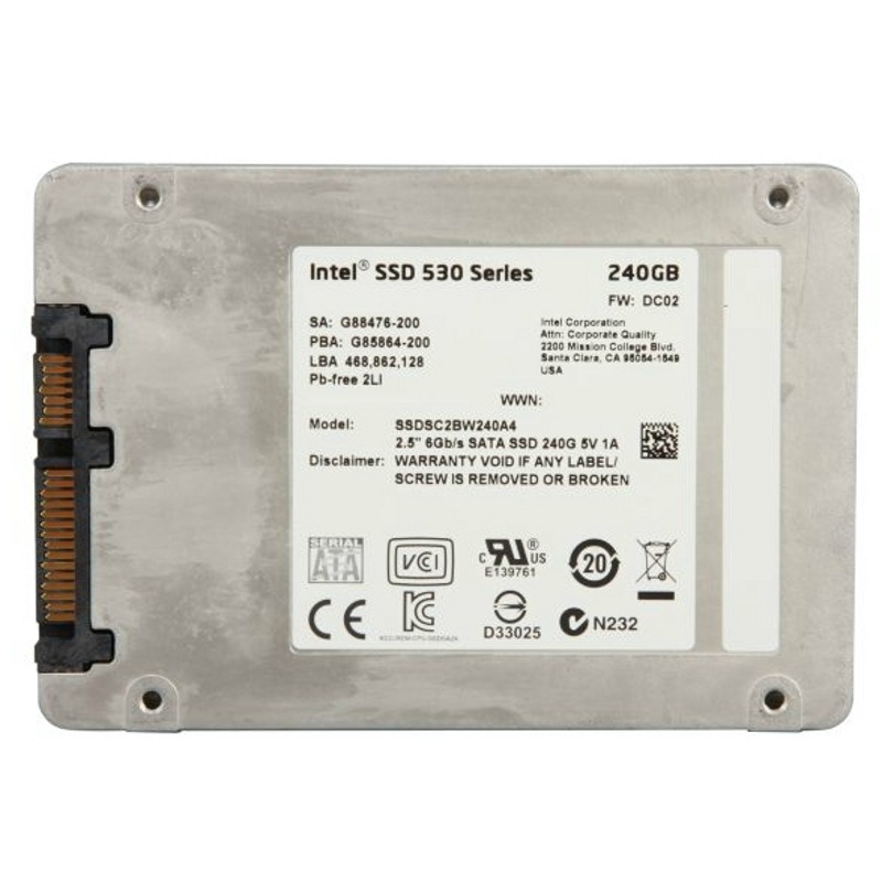 SSD Intel 530 Series 240GB SATA-III 2.5 inch 7 mm Generic Pack - PC Garage