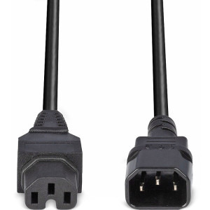 Cablu componente LINDY IEC 320 C14 Male - IEC 320 C15 Female, 2m, negru ...