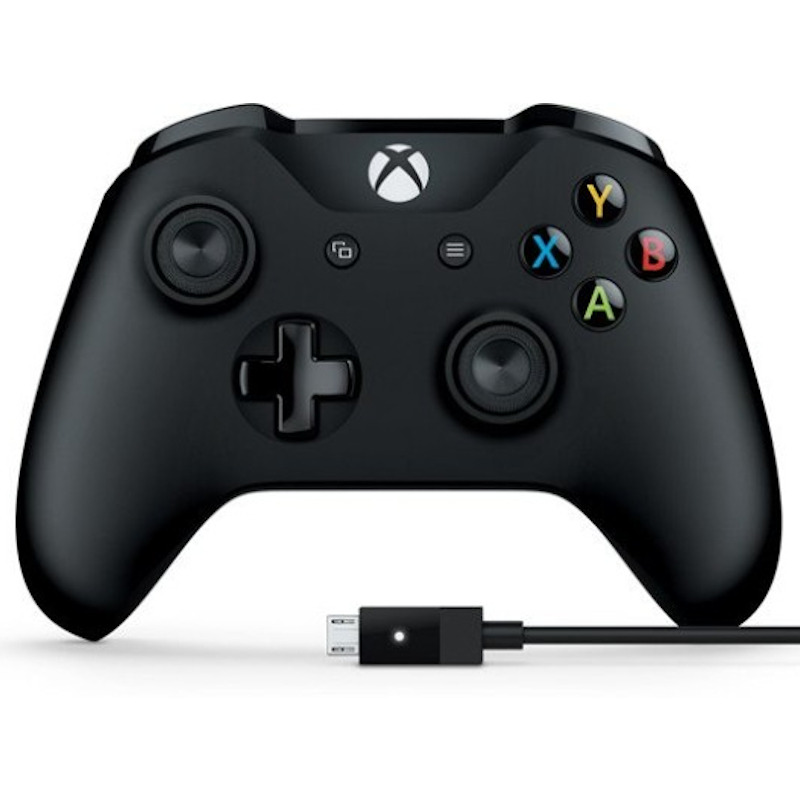 Controller Microsoft Xbox One Controller Black + Cablu USB - PC Garage