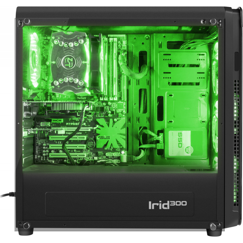 Carcasa Genesis Irid 300 Green - PC Garage