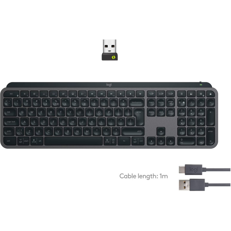 Tastatura Logitech MX Keys S Wireless/Bluetooth, Graphite ...