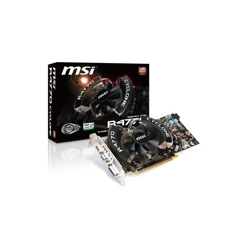 Placa video MSI Radeon HD4770 Cyclone 512MB GDDR5 128-bit HDMI - PC Garage