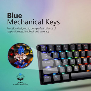 Tastatura Gaming Vertux VertuPro Mini RGB Mecanica Blue Switch - PC Garage