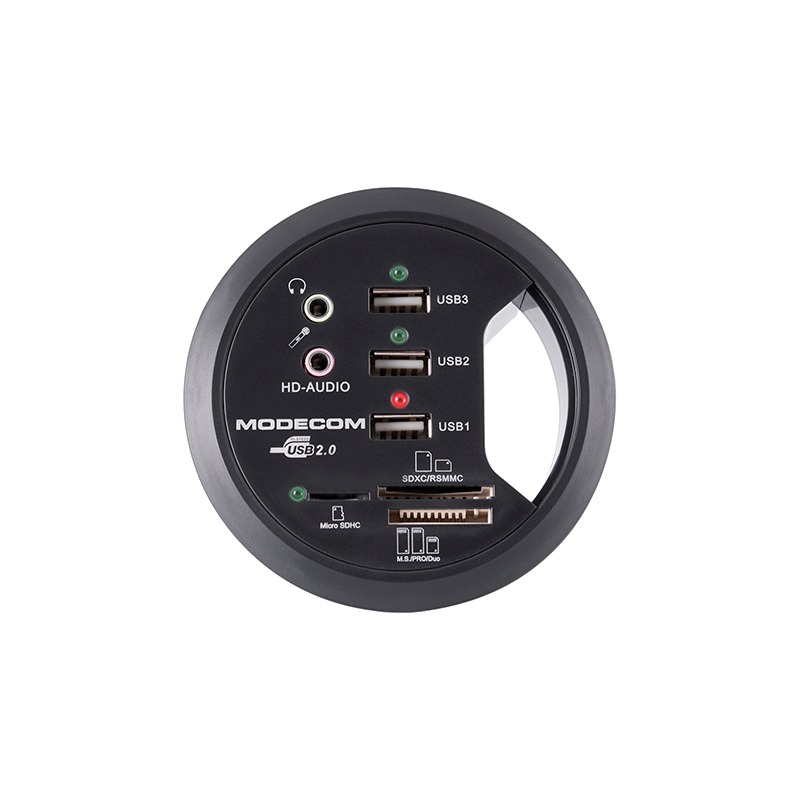 Hub USB Modecom In-Desk 80, 3 porturi - PC Garage