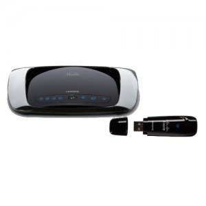 Router wireless Linksys Wireless-N Starter Kit - Home Router with USB ...