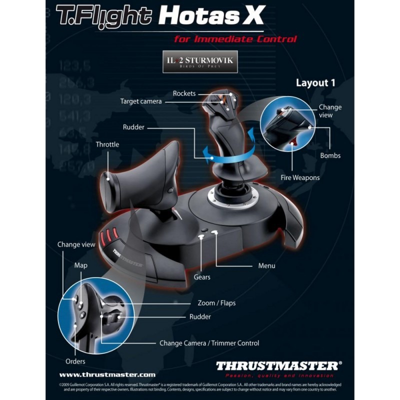Joystick Thrustmaster T.Flight Hotas X - PC Garage
