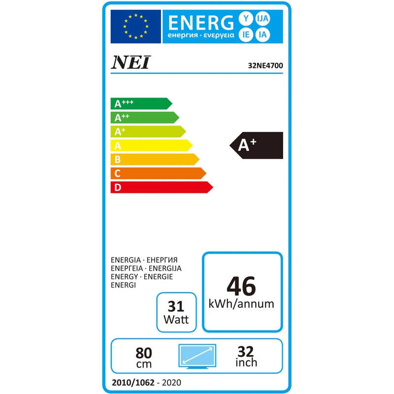 Televizor LED Nei Smart TV 32NE4700 Seria NE4700 80cm negru HD Ready ...