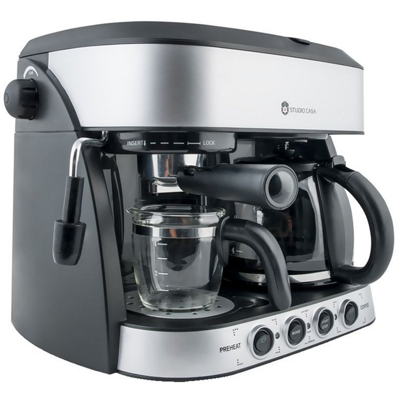 Espressor de cafea Studio Casa 3 in 1 Di Mattino SC425, 1700W, 15bar, 1 ...