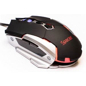 Mouse Gaming Spacer Pulsar Lite Black - PC Garage