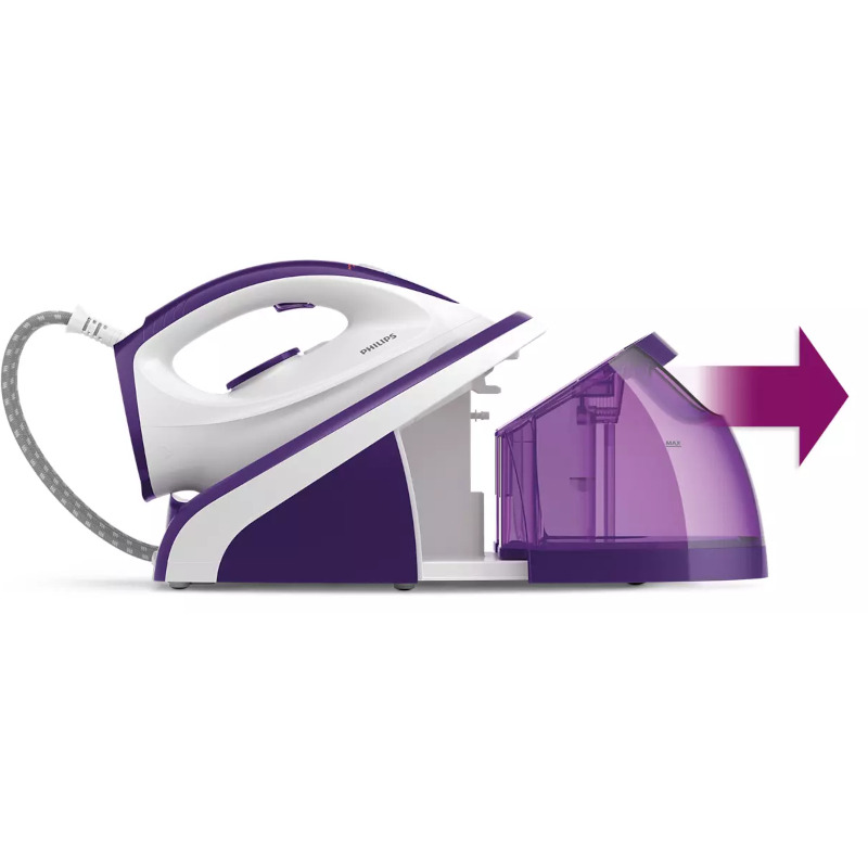 Philips Statie de calcat HI5919/30, 2400W, 200g/min, Mov/Alb - PC Garage