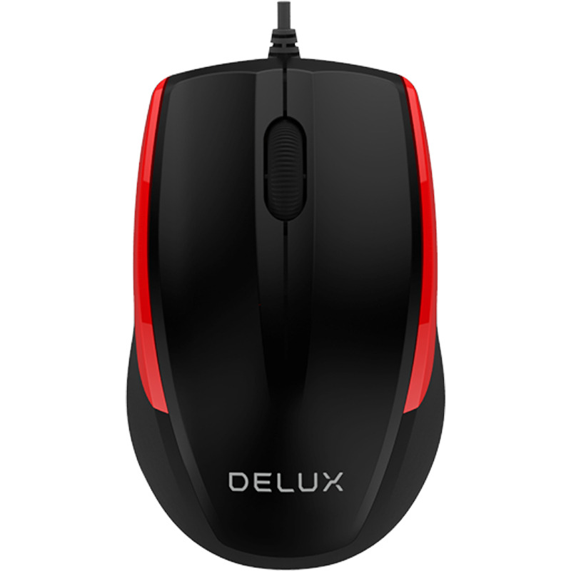 Mouse Delux M321BU Black-Red - PC Garage