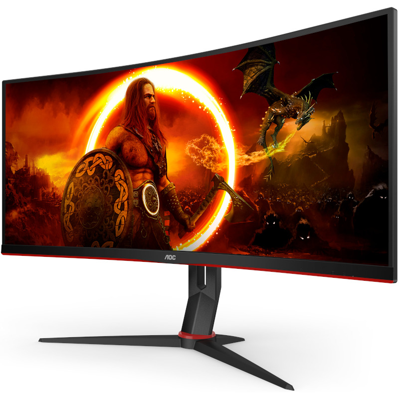 Monitor LED AOC Gaming AGON CU34G2XP Curbat 34 inch UWQHD VA 1 ms 180 ...