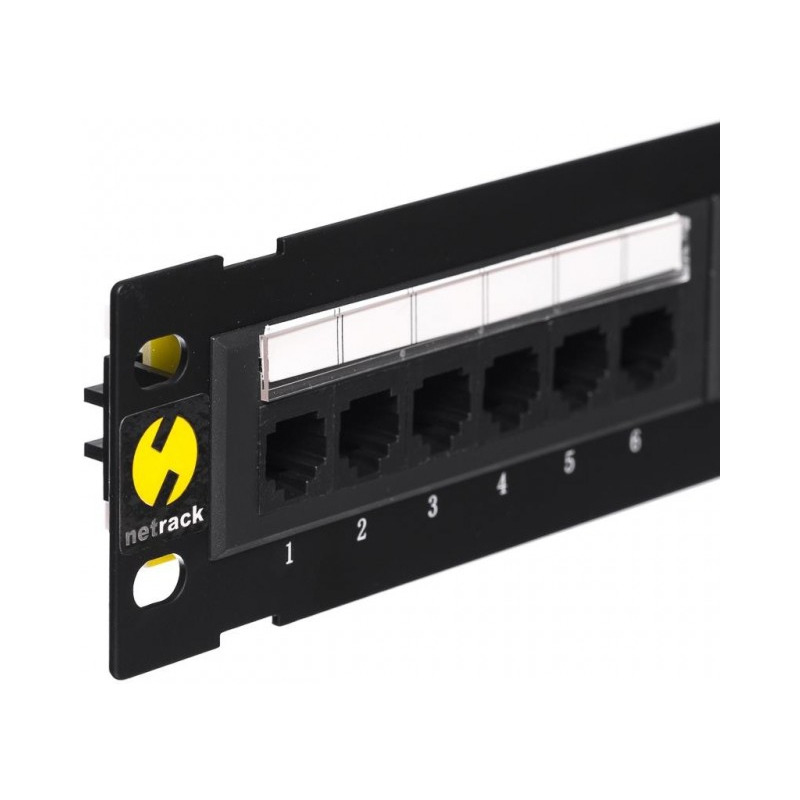 Accesoriu retea Netrack Patch panel 10 inch 12 Port CAT6 UTP wall-mount ...