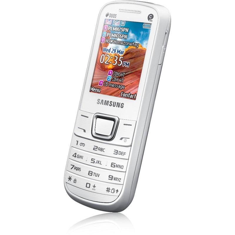 Dual-SIM Samsung E2252 Pure White - PC Garage