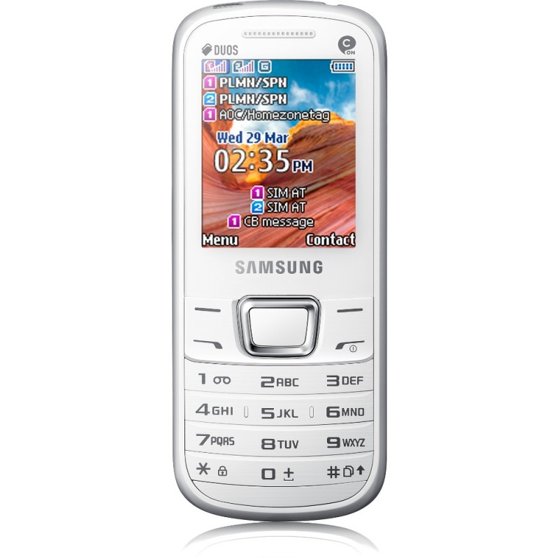 Dual-SIM Samsung E2252 Pure White - PC Garage