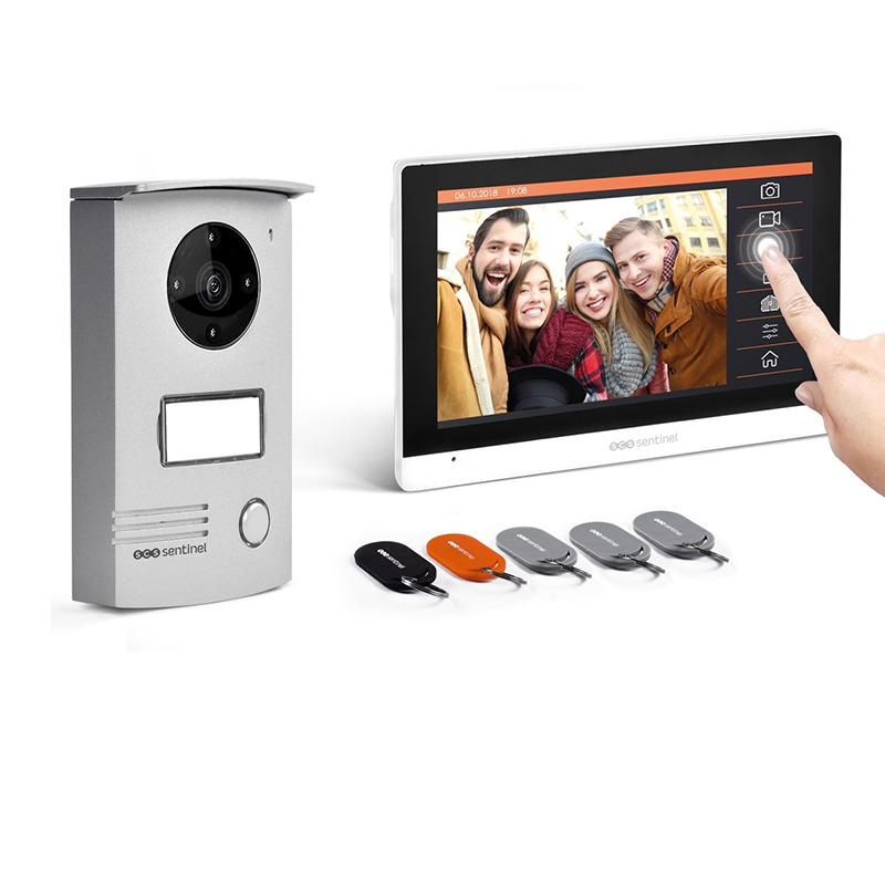 SCS Sentinel Videointerfon cu fir VisioKit 7, 5 Ecusoane RFID ...