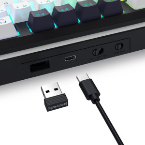 Tastatura Gaming Redragon Wildslash LCD Pro RGB Black-White Linear RPC ...