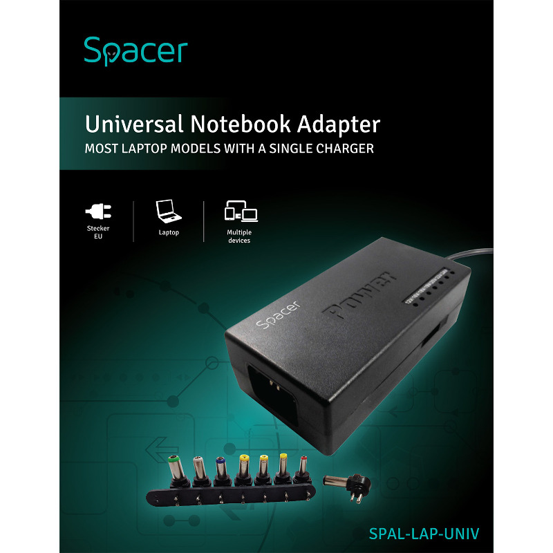 Spacer Incarcator Laptop Spacer Universal 96W 12-24V - PC Garage