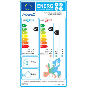 Aer conditionat Airwell Aura, 12000 BTU, A++/A+, Wi-Fi, Inverter - PC ...