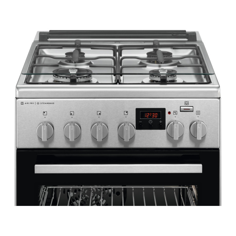 Aragaz AEG CKB56480BM, Mixt, 4 arzatoare gaz, Cuptor electric ...