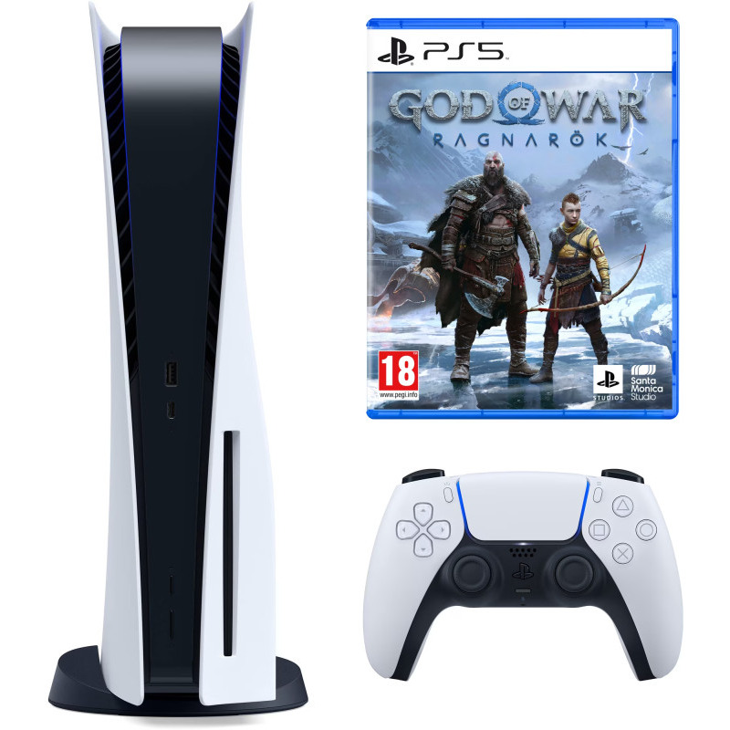 Consola Sony PlayStation 5 (PS5) 825GB, C-Chassis + Joc God of War Ragnarok - PC Garage