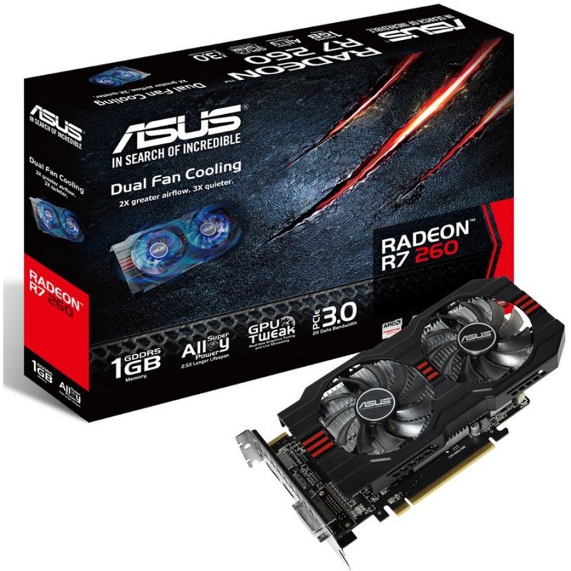 Placa video ASUS Radeon R7 260 1GB GDDR5 128-bit - PC Garage