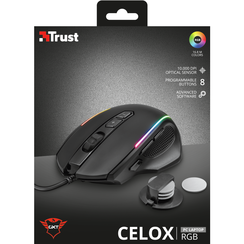 Mouse Gaming Trust GXT 165 CELOX RGB - PC Garage