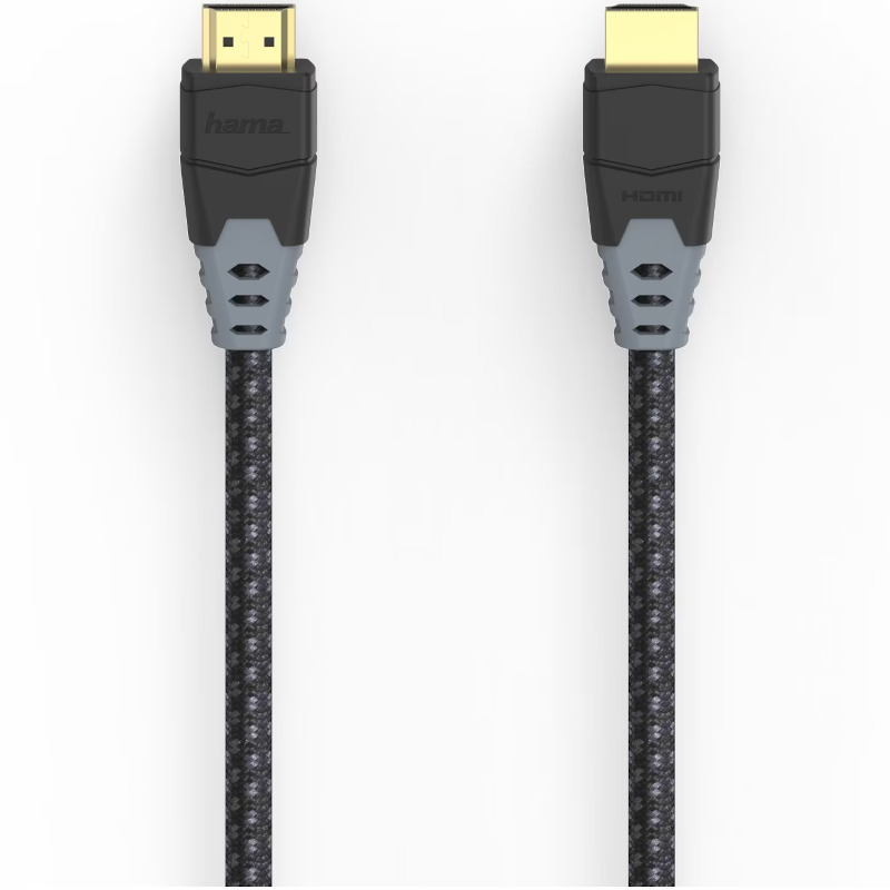 Cablu video Hama HDMI Male - HDMI Male, v2.1, 1.5 m, Negru - PC Garage
