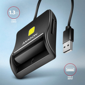 Cititor carduri AXAGON Cititor electronic carti de identitate CRE-SM3SD ...