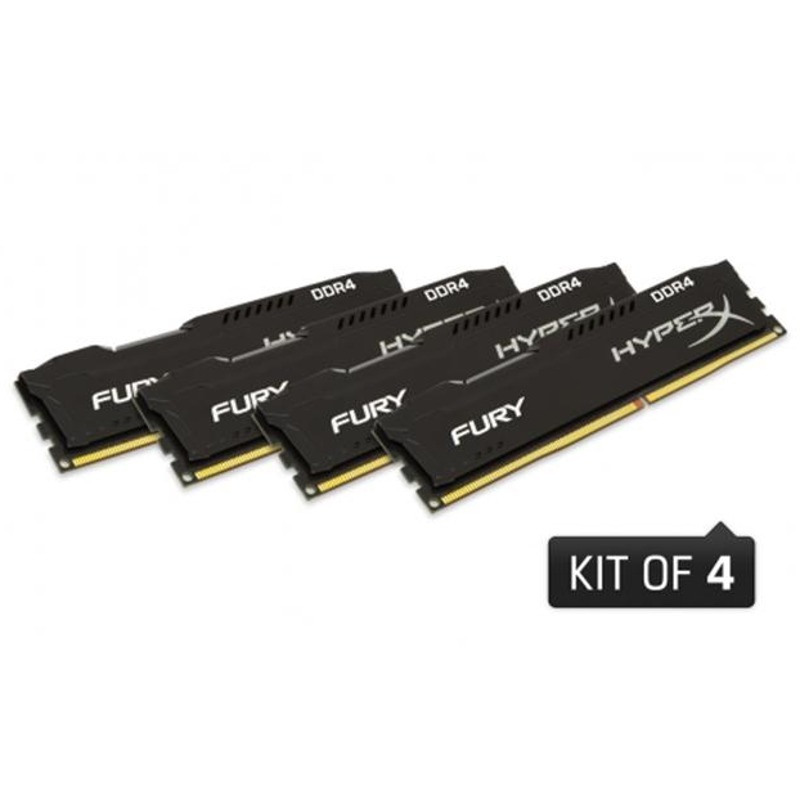 Memorie HyperX Fury Black 32GB DDR4 2133MHz CL14 Quad Channel Kit - PC ...