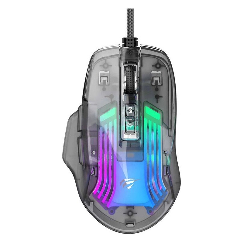 Mouse Gaming Havit MS1011SE RGB Transparent - PC Garage