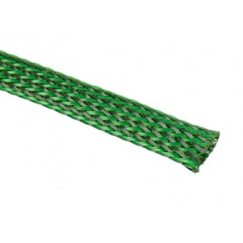 Techflex Flexo PET Sleeve 9mm - Green-Black, 1m - PC Garage